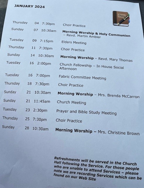 CHURCH DIARY | Iford United Reformed Church